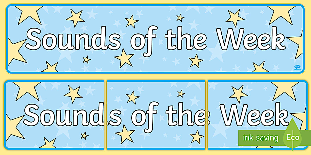 👉 Sounds of the Week Display Banner - Phonics Banner - Twinkl