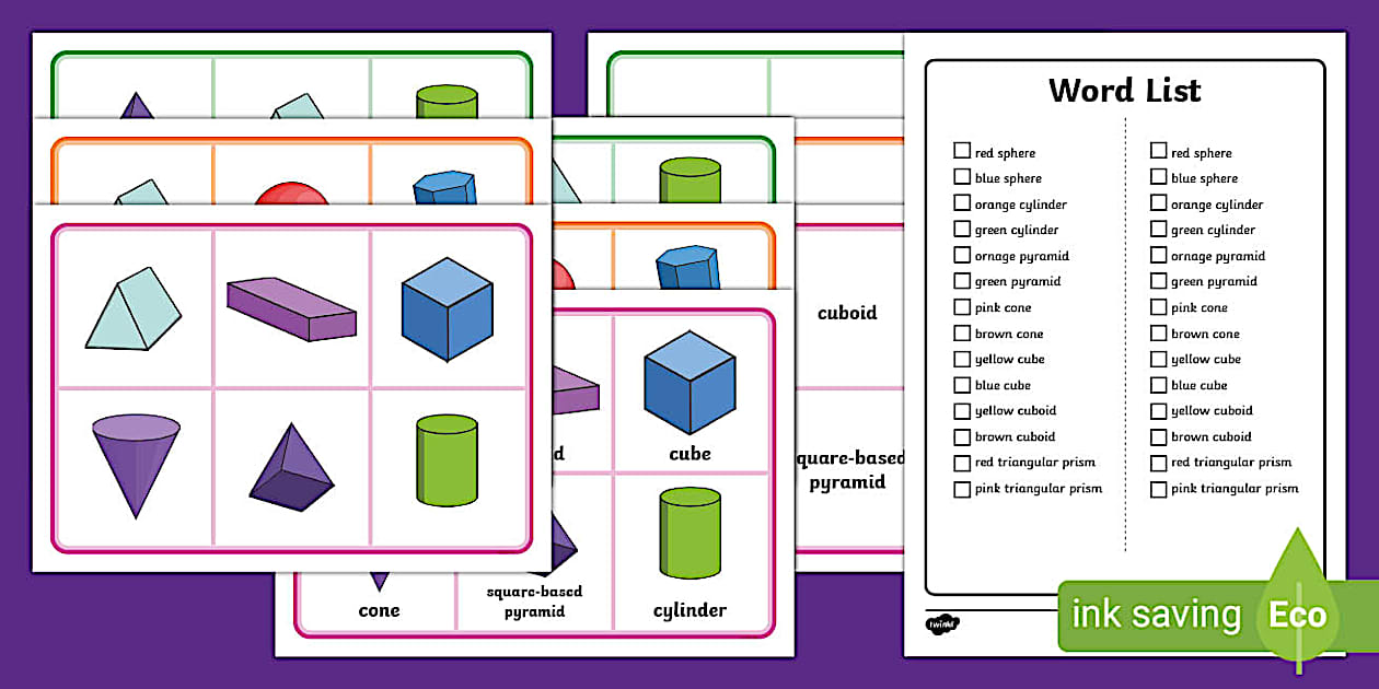 3D Shapes Bingo - Primary Resource (teacher made) - Twinkl