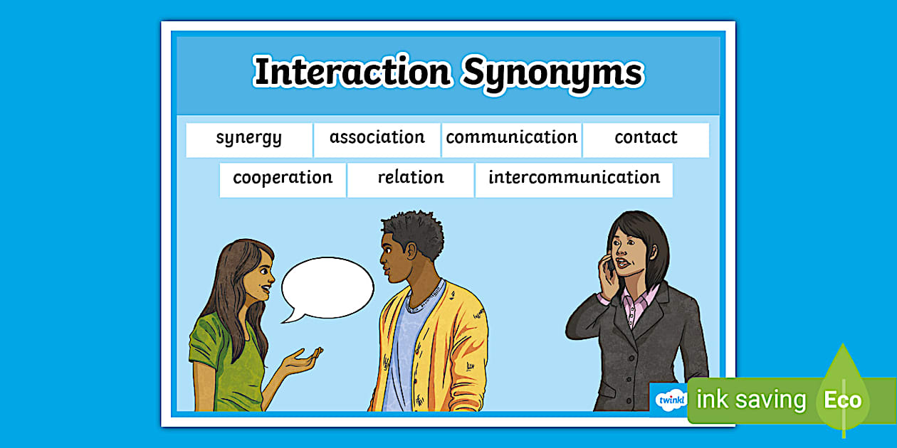 Interaction Synonyms Word Mat - Twinkl