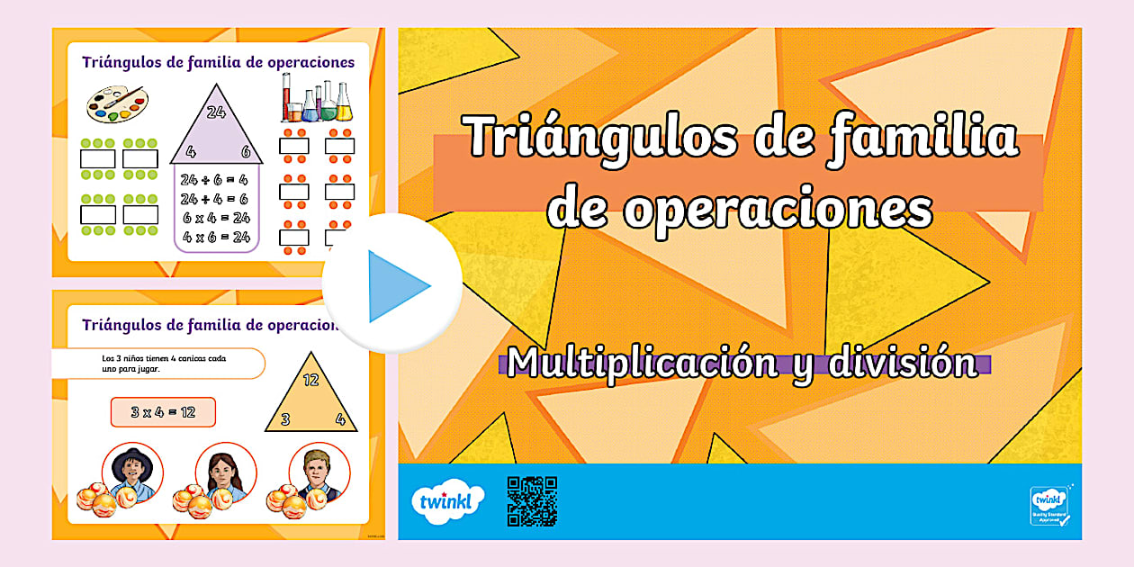 PowerPoint: Triángulos de familias de operaciones - Twinkl
