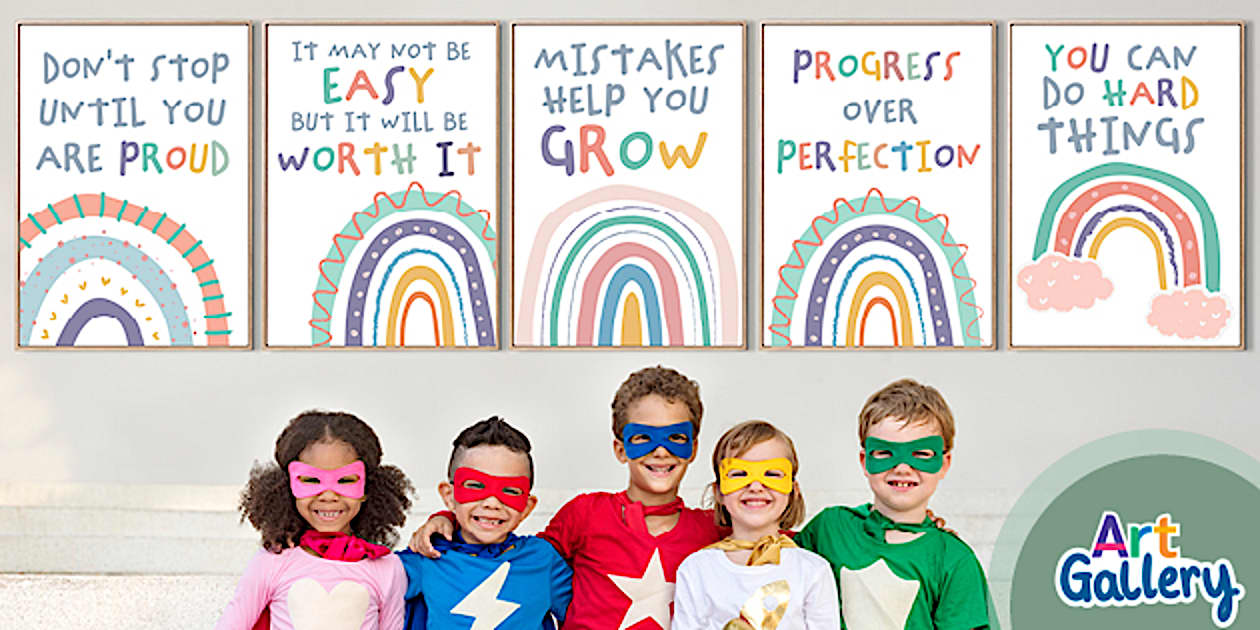 Positivity Posters | Growth Mindset Posters Pack | Twinkl