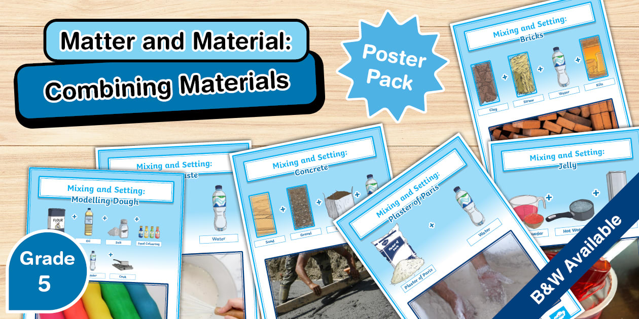 NS: Matter and Material: Combining Materials: Poster Pack