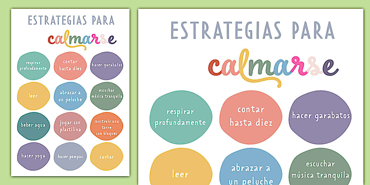 Póster: Estrategias para calmarse - Twinkl Art Gallery