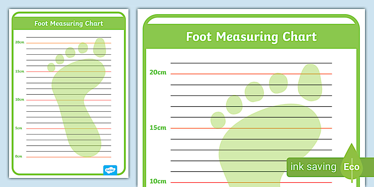 Shoe Shop Role Play Foot Measuring Chart (teacher made)