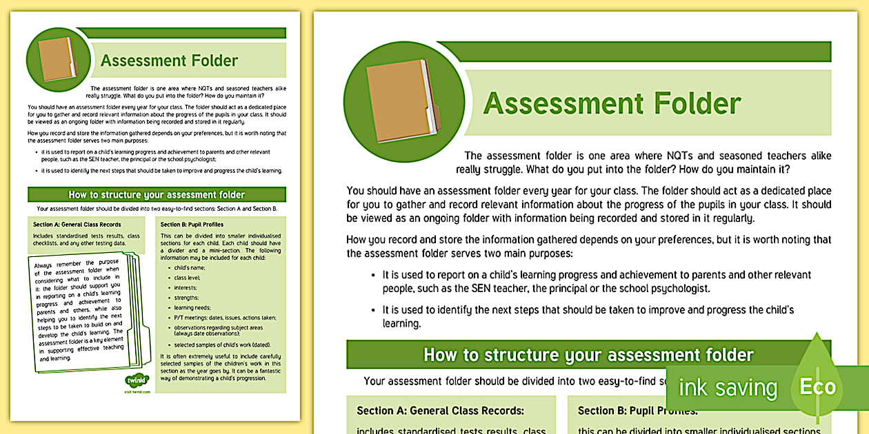ROI NQT Assessment Folder Poster (teacher made) - Twinkl