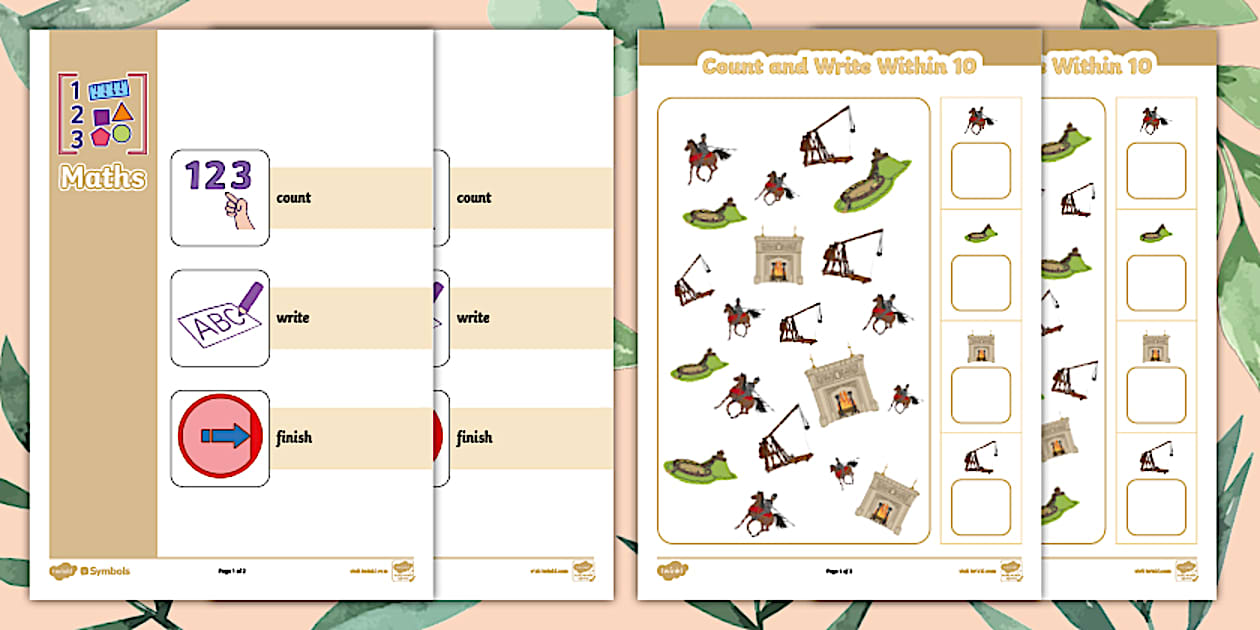 * NEW * SEND Structured Steps Castles Count and Write Within 10
