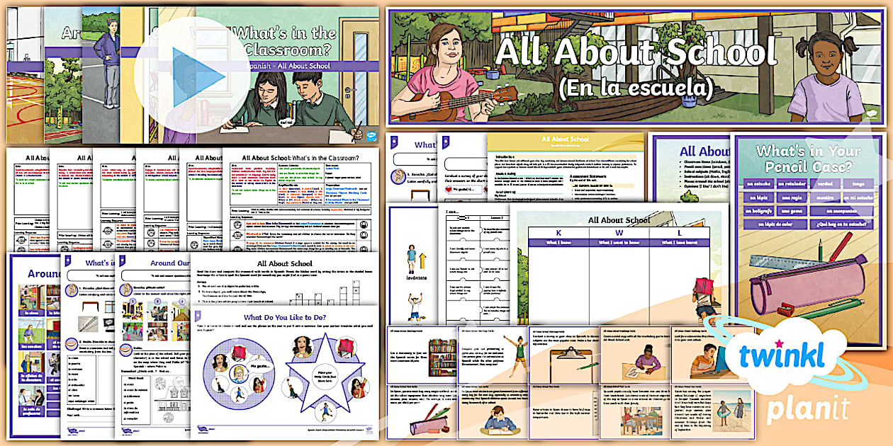 PlanIt Year 3 Spanish Lesson Plans Pack: School and Hobbies