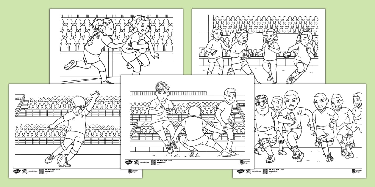 Rugby World Cup Colouring Sheets (teacher made) - Twinkl