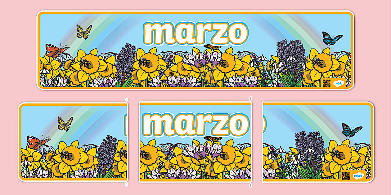 Letrero: Marzo (teacher made) - Twinkl