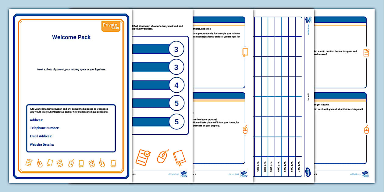 Tutor Welcome Pack (teacher made) - Twinkl