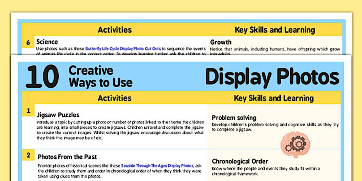 10 Creative Ways to Use Photo Display Cards (teacher made)