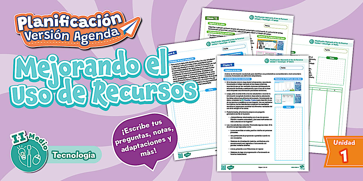 Planificación | Versión Agenda | Tecnología | II° Medio