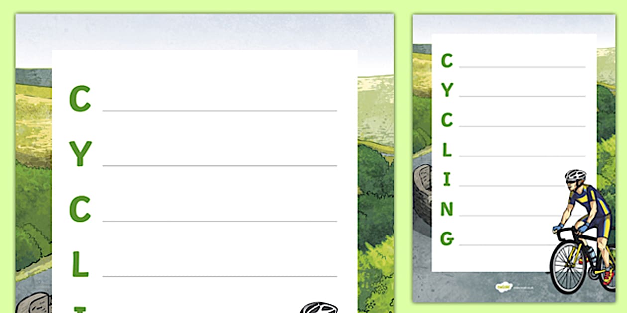 Editable Cycling Acrostic Poem (teacher made) - Twinkl