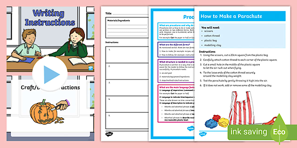 English Third/Fourth Class Procedural Writing Pack - Twinkl