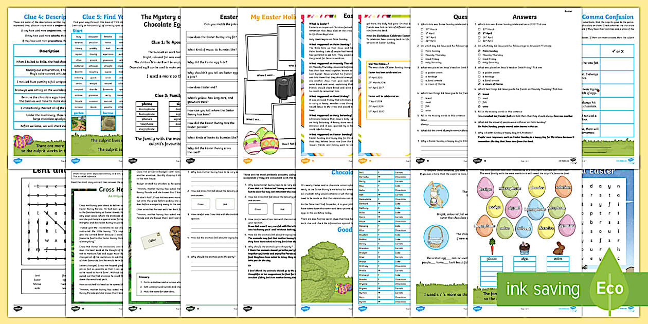 LKS2 English Easter Home Learning Activity Pack - Twinkl