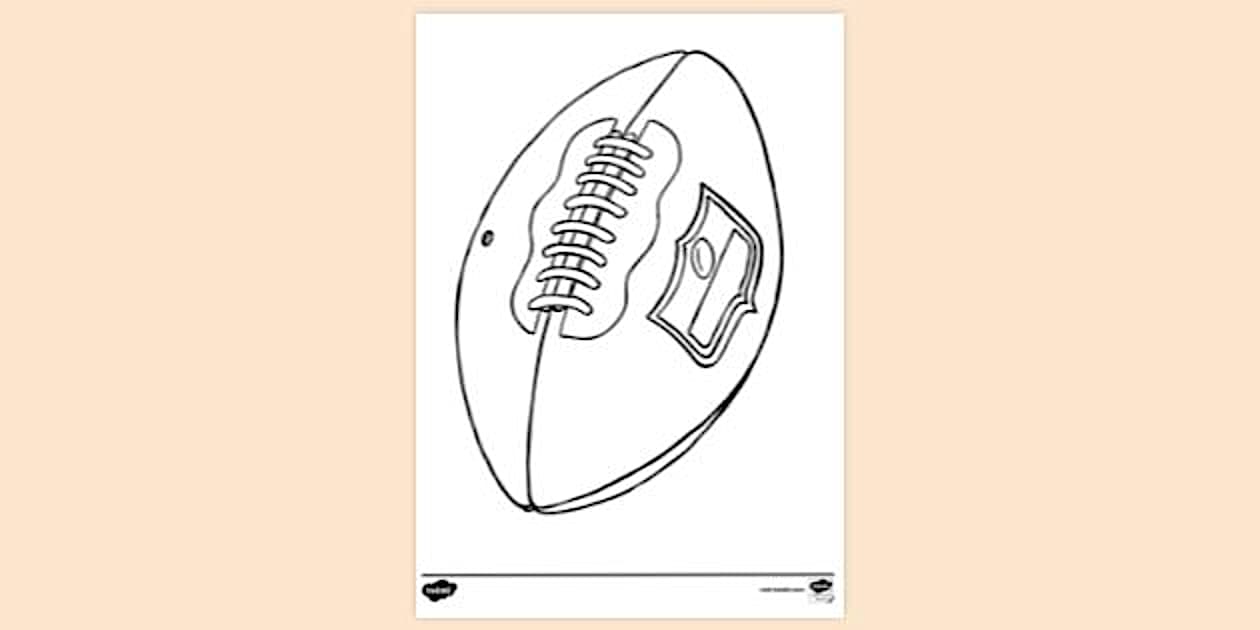 NFL Pigskin Colouring | Colouring Sheet (teacher made)