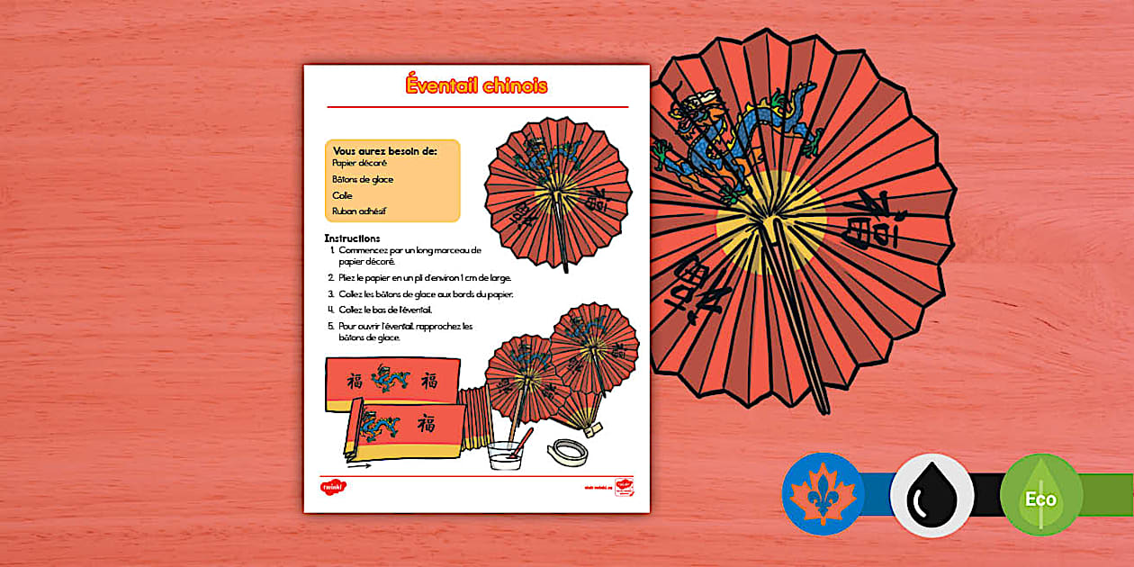 How to Make a Chinese Fan Craft Activity French - Twinkl