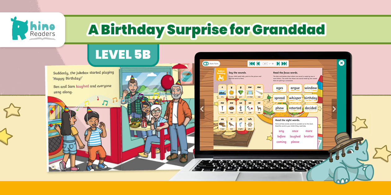 Level 5b Decodable Readers: A Birthday Surprise for Grandad