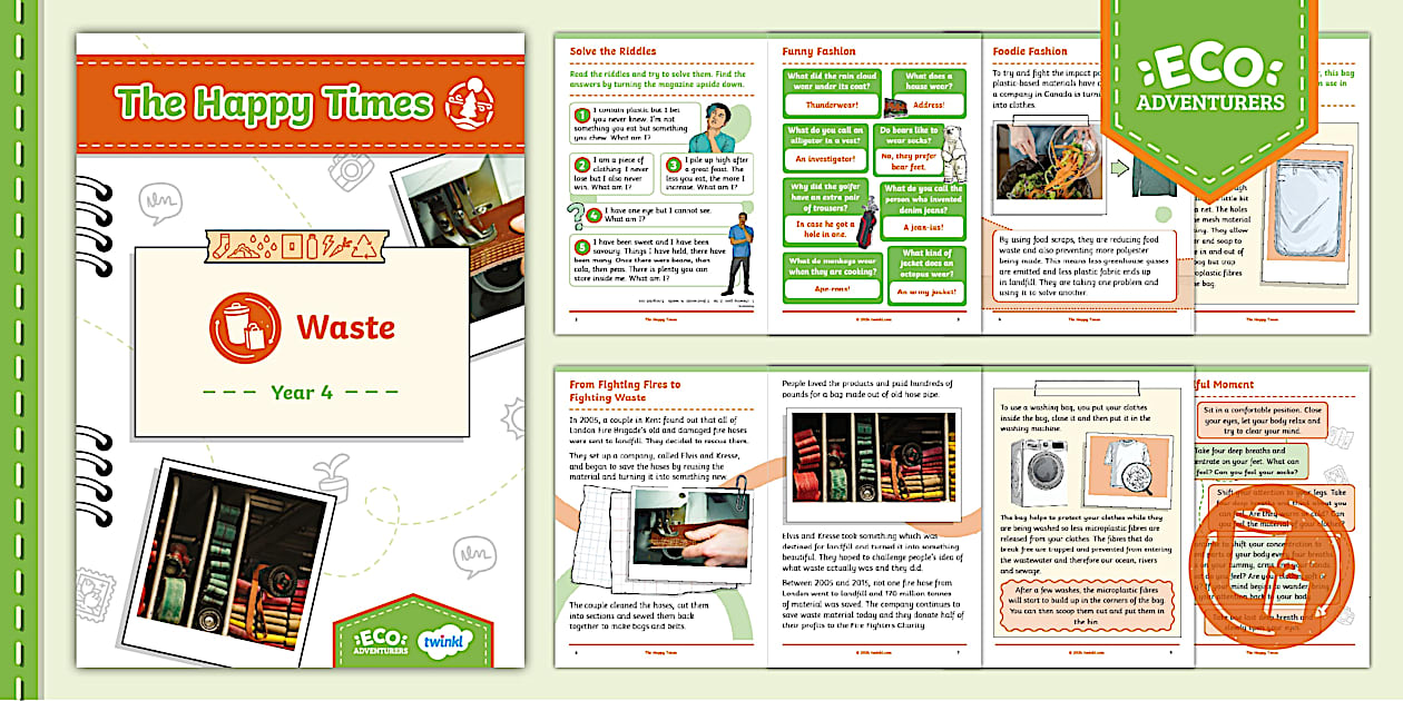 Year 4 Waste: The Happy Times (Teacher-Made) - Twinkl