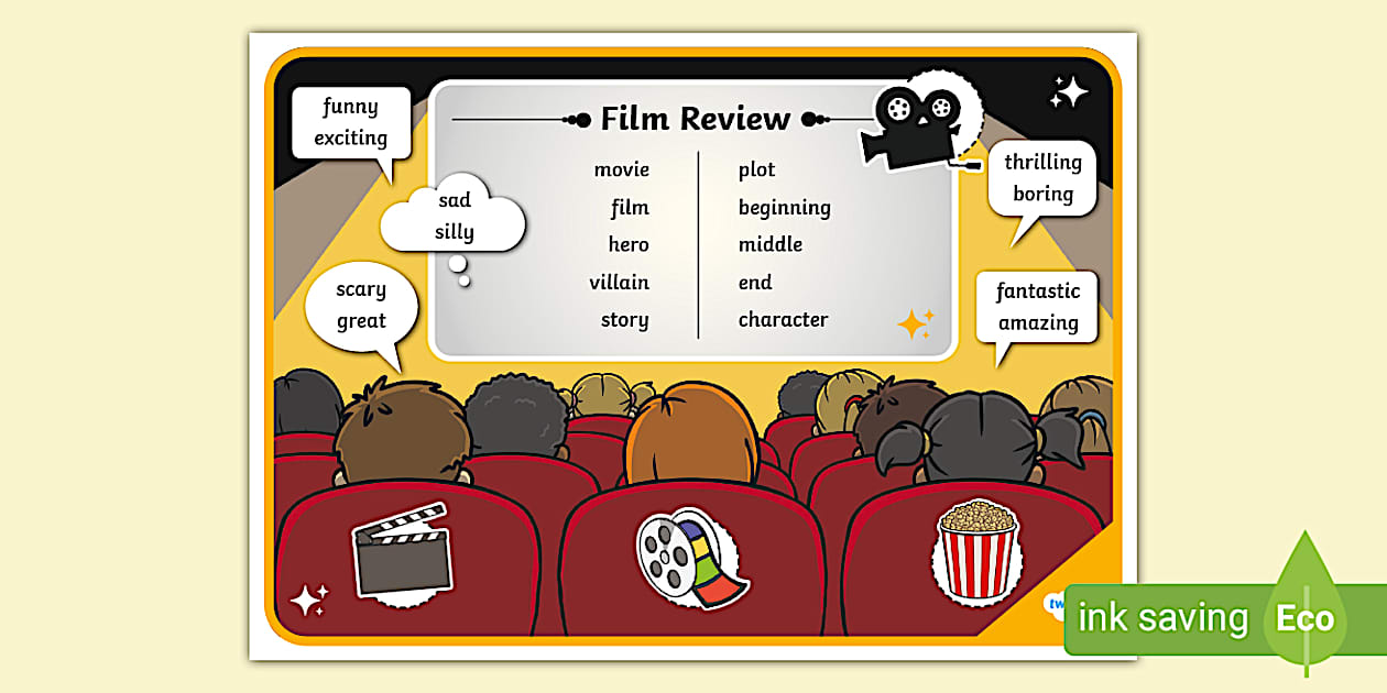 Film Review Word Mat - KS1 (teacher made) - Twinkl