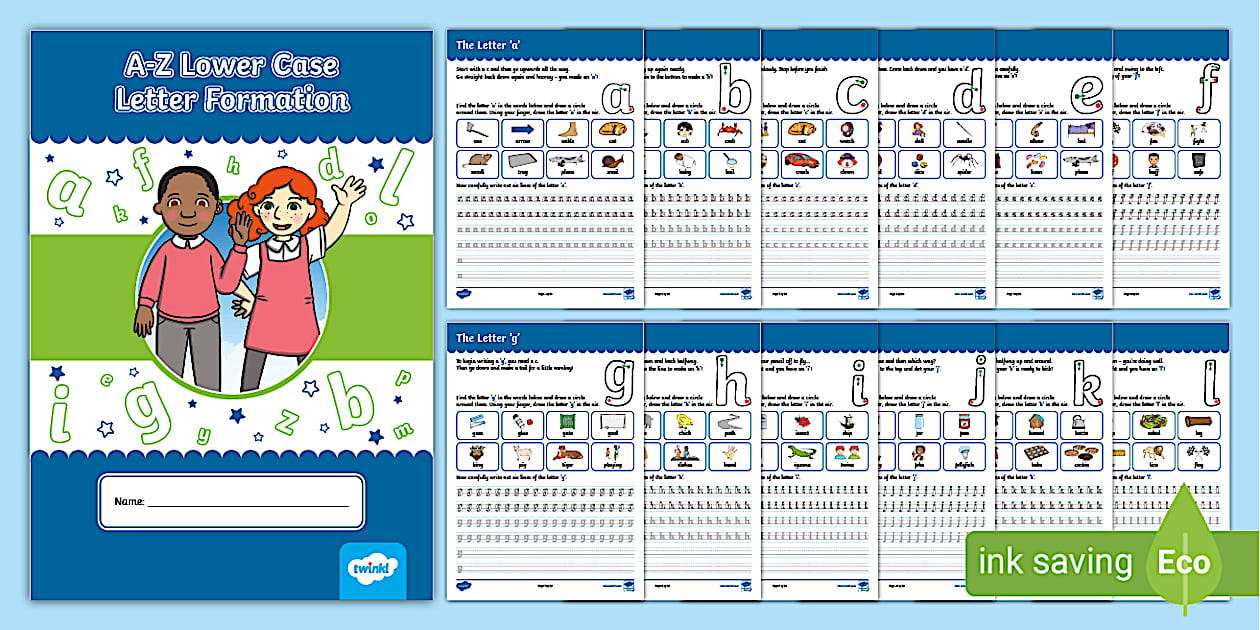 A-Z Lower Case Letter Formation Activity Booklet - Twinkl