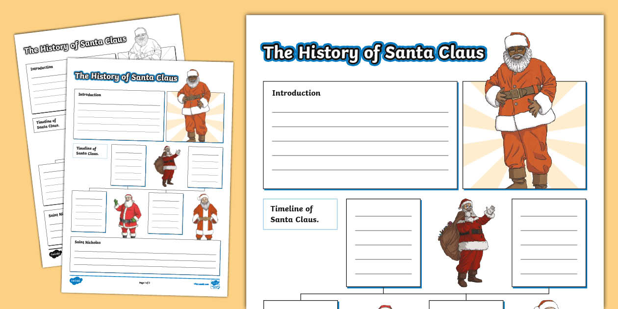 The History of Santa Claus Non-Chronological Report Template
