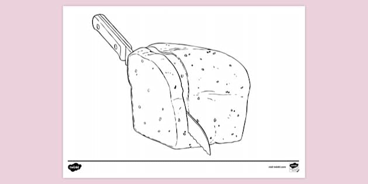 Loaf of Bread Colouring | Colouring Sheets - Twinkl