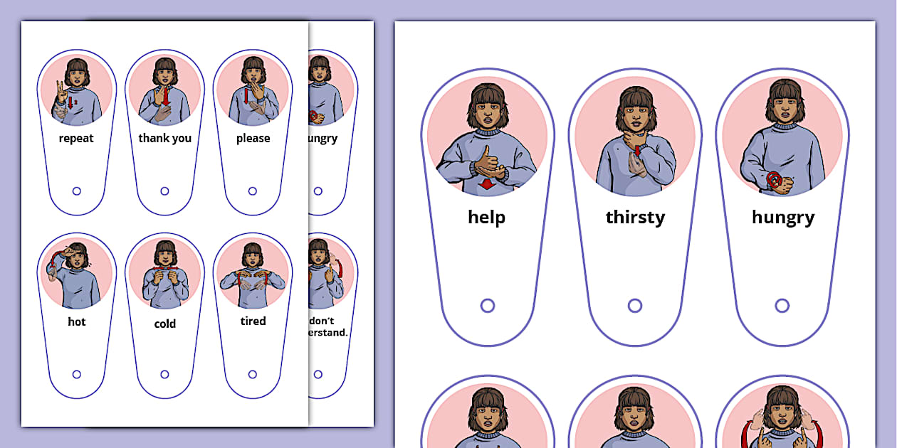 BSL Daily Communication Fan (teacher made) - Twinkl