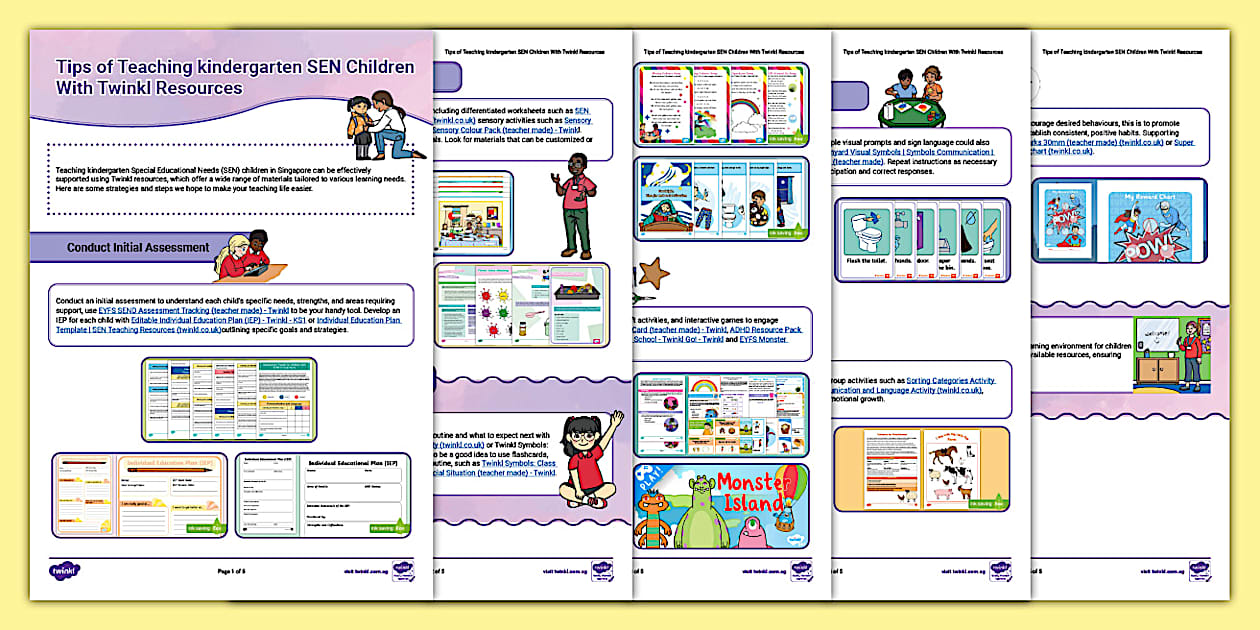 Teaching tips for SEN teachers (Preschool) (teacher made)