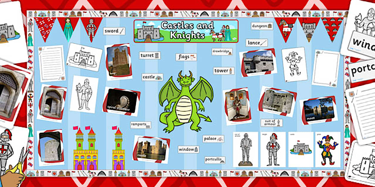 Ready Made Knights and Castles Display Pack (teacher made)