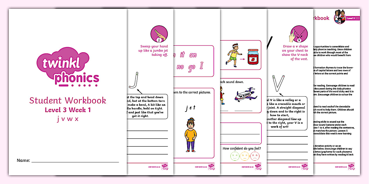 Twinkl Phonics: Level 3: Week 1: Workbook (teacher made)