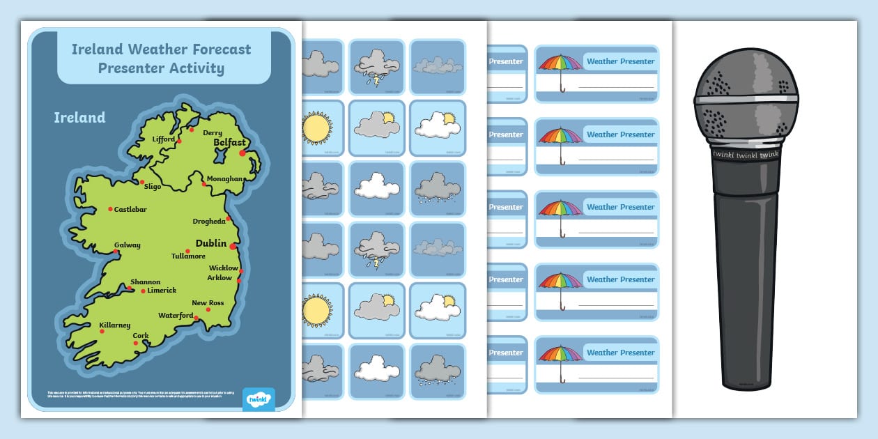 Ireland Weather Forecast Presenter Activity - Twinkl