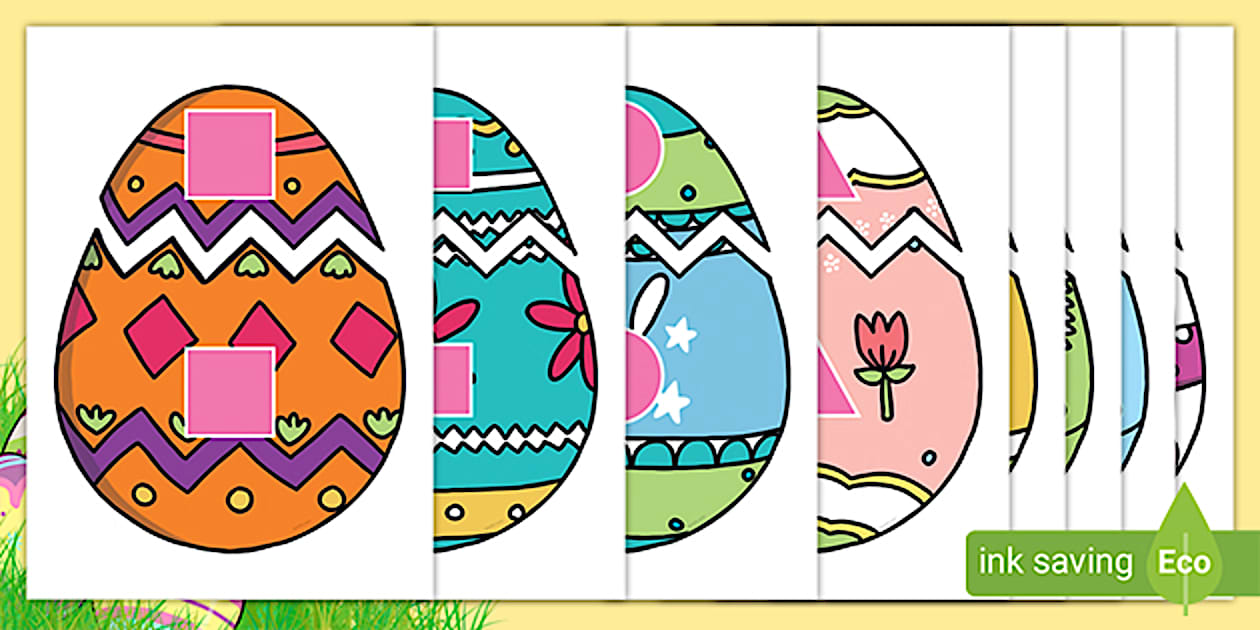 👉 2D Shape Easter Egg Hunt (teacher made) - Twinkl