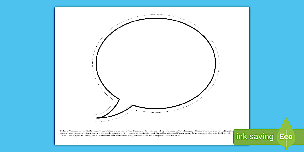 😊 Chat Bubble Emoji Cut-Out (Teacher-Made) - Twinkl