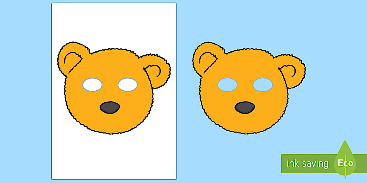 Bear Mask (teacher made) - Twinkl