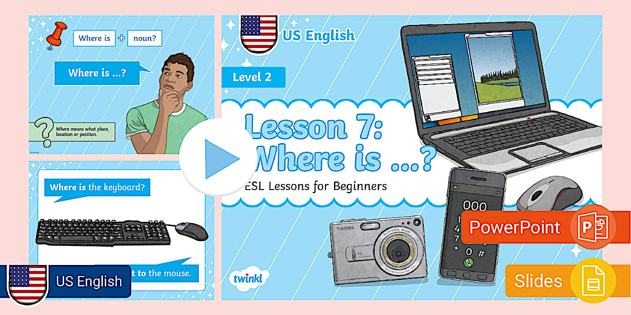 ESL Prepositions of Place Exercises | Twinkl (teacher made)