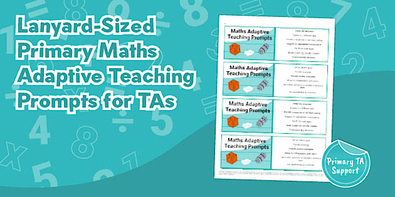 👉 Lanyard-Sized Maths Adaptive Teaching Prompts