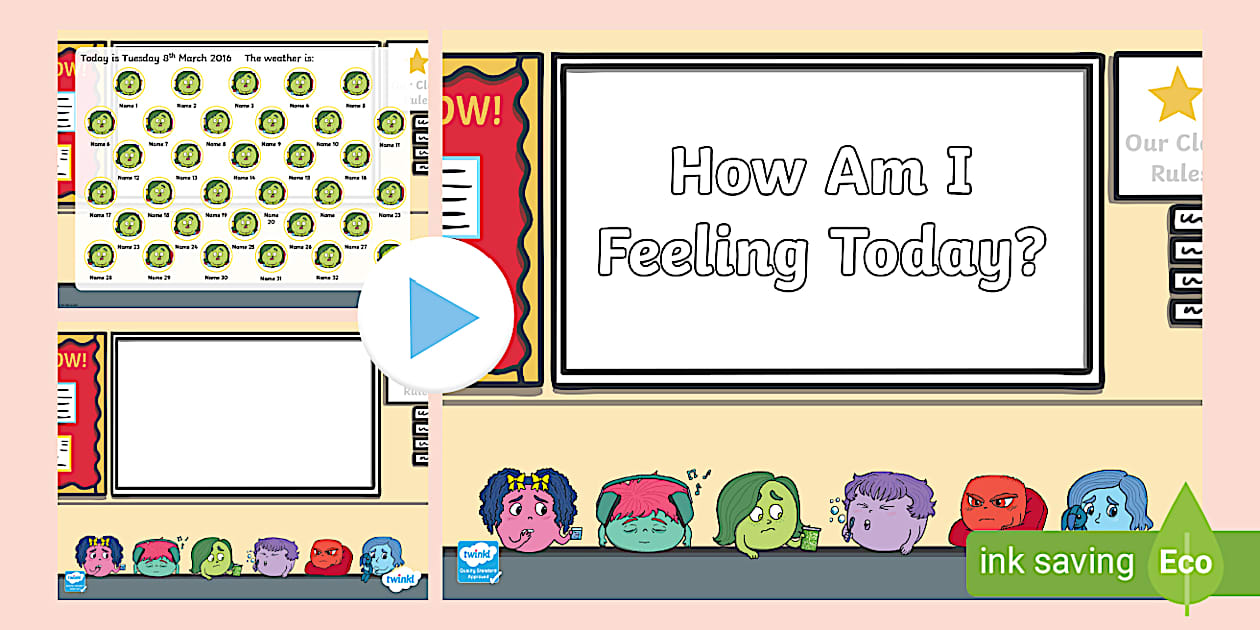 Mood Monsters How Am I Feeling Self Registration PowerPoint