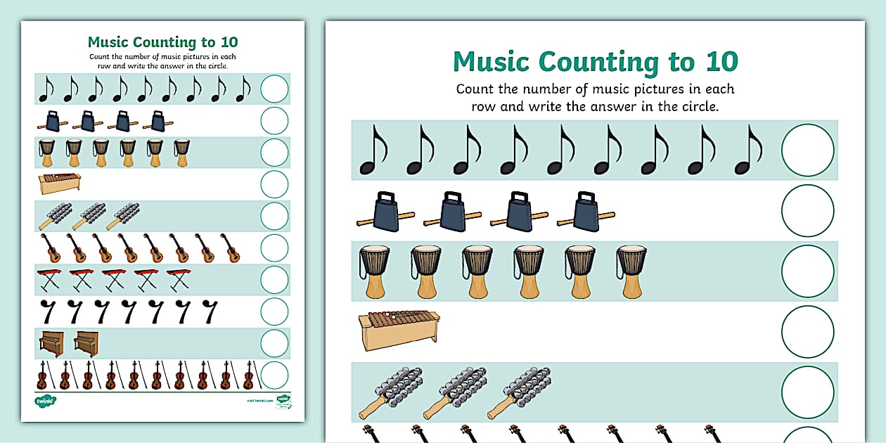 👉 Music-Themed Counting to 10 Worksheet (professor feito)