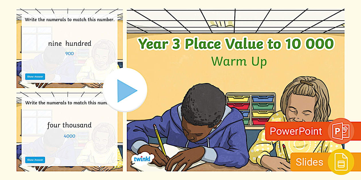 Year 3 Place Value Warm-Up PowerPoint (teacher made)