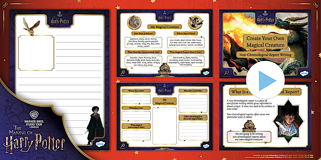 FREE! - Harry Potter: Create Your Own Magical Beast Writing Pack KS1