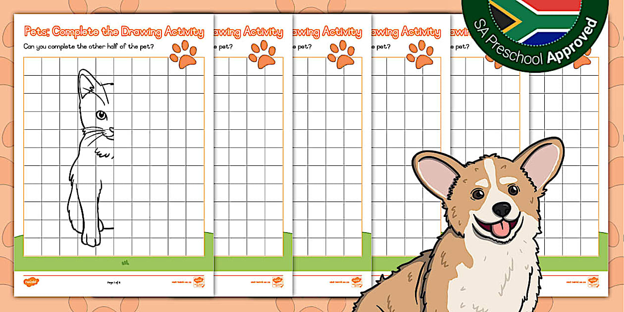 Pets: Complete the Drawing Activity (teacher made) - Twinkl