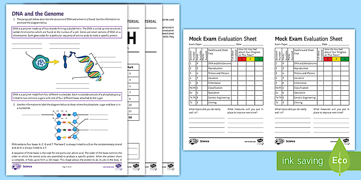Inheritance, Variation and Evolution Separate Higher Assessment Pack