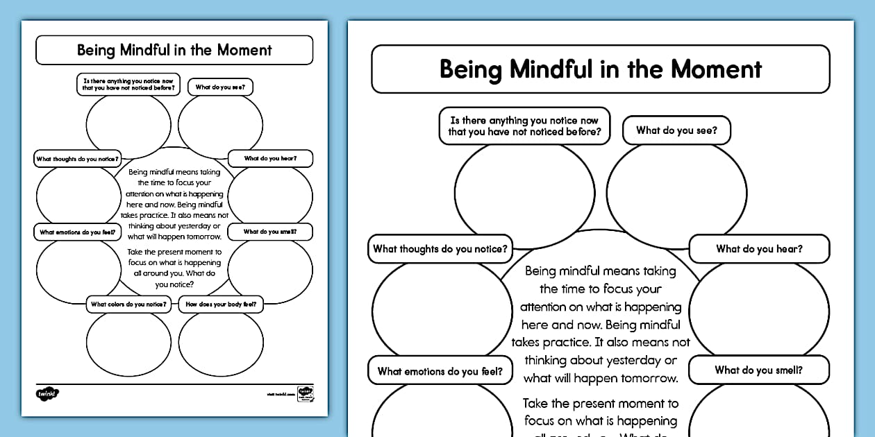 Second Grade Mindfulness in the Present Moment Reflection