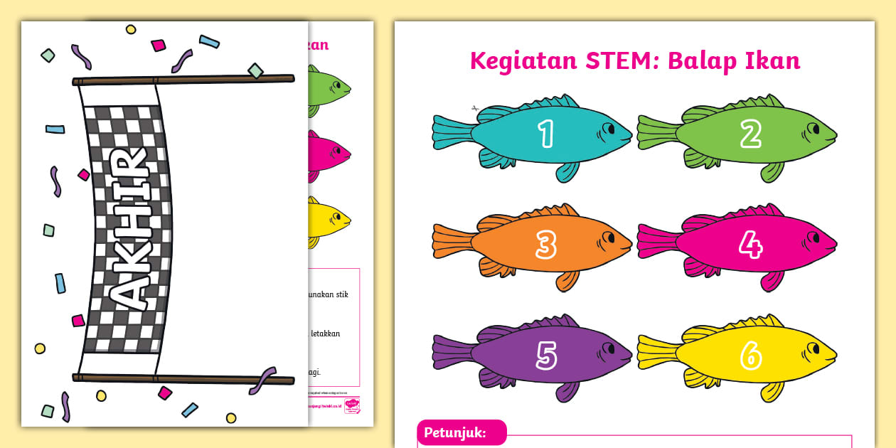 Kegiatan STEM Balapan Ikan (teacher made) - Twinkl