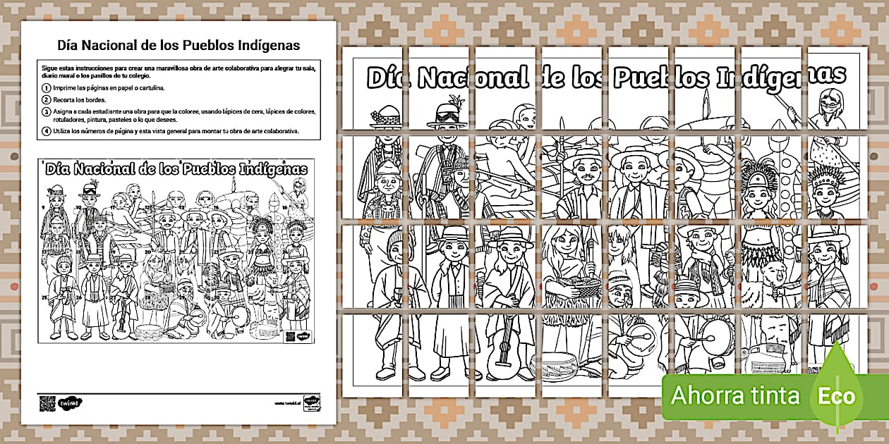 Arte Colaborativo Día de los Pueblos Originarios - Chile