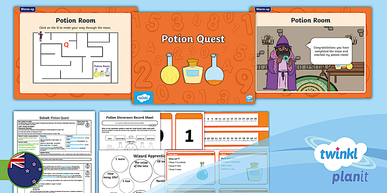 Level 2 Number Knowledge: SolveIt Potion Quest - Twinkl