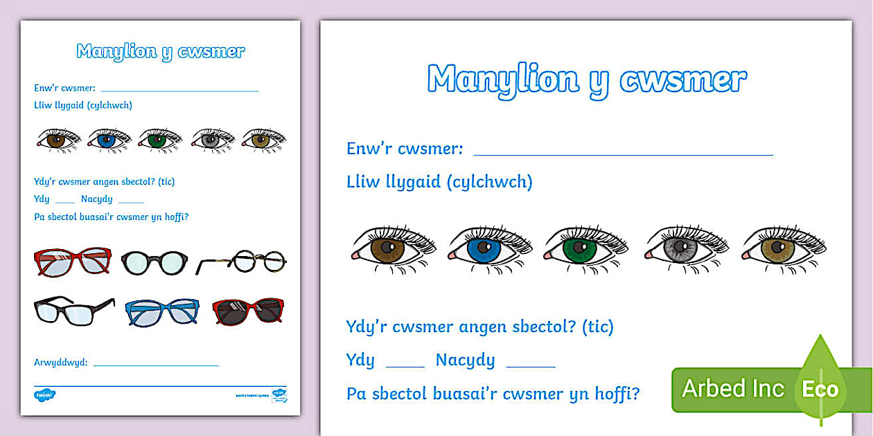 Manylion y cwsmer Welsh (Hecho por educadores) - Twinkl