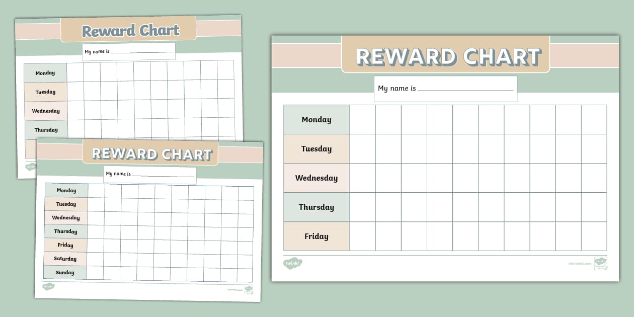 3D Effect Themed Reward Chart Twinkl Behaviour - Twinkl