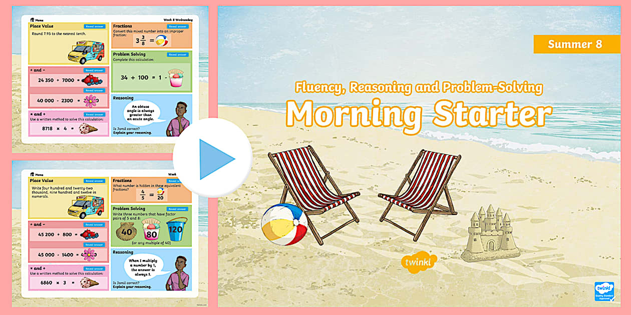 Year 5 Maths Summer Morning Starter PowerPoint 8 - Twinkl
